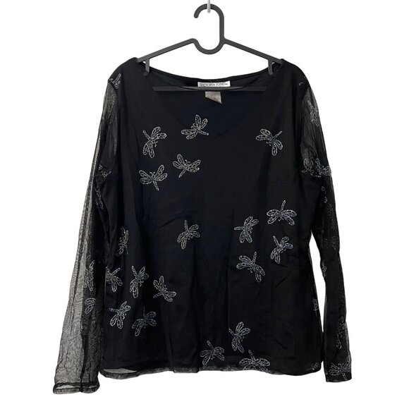 Victoria Jones Woman | Tops | Victoria Jones Black Dragonfly Whimsi ...